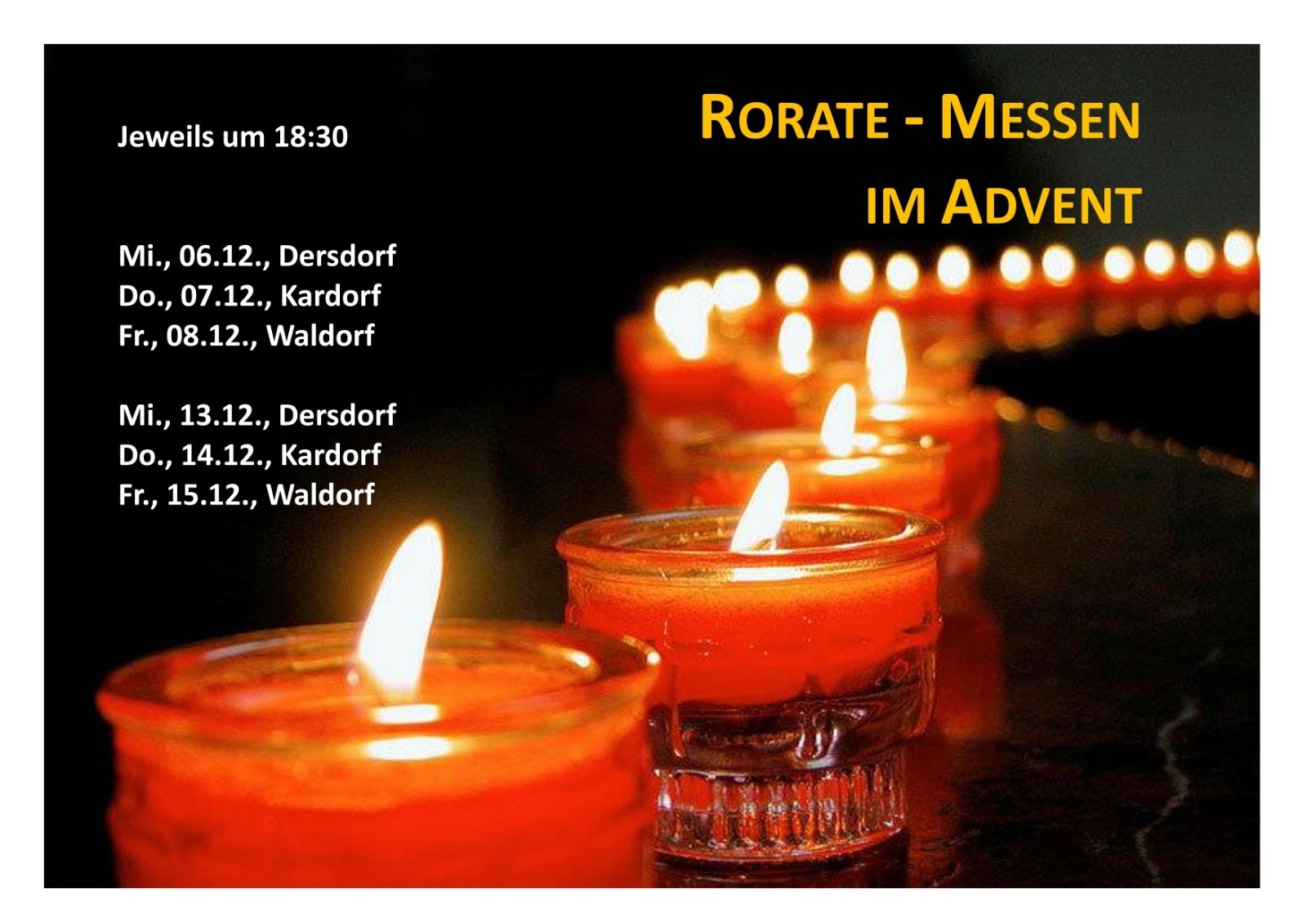 Seelsorgebereich Bornheim-Vorgebirge | DKW-Rorate-Messen im Advent