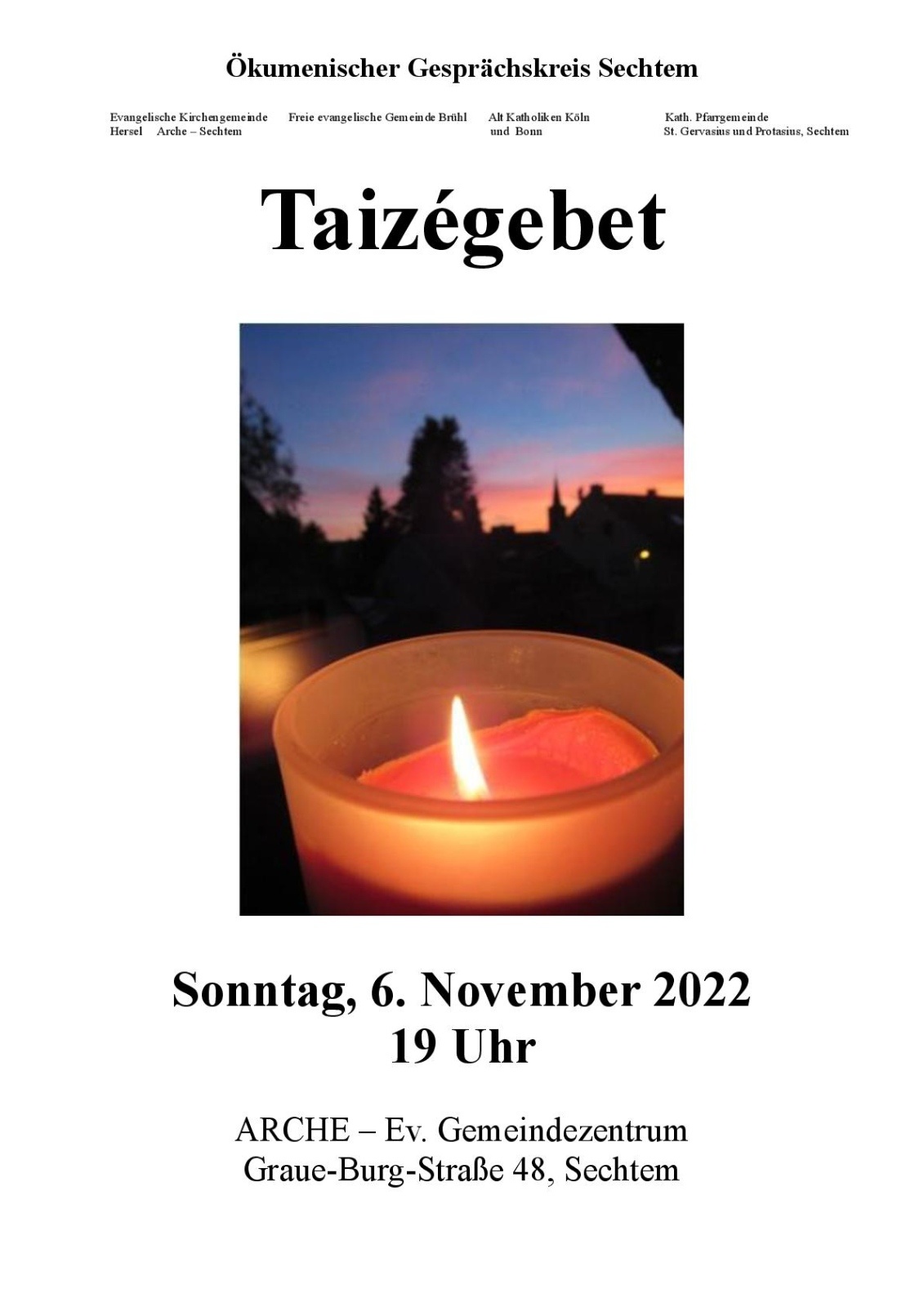 Seelsorgebereich Bornheim-Vorgebirge | Taizegebet