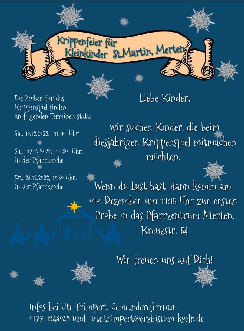 Seelsorgebereich Bornheim-Vorgebirge | Krippenfeier